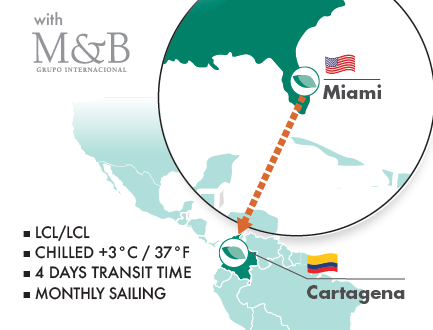 Launch of the new Seafrigo's LCL Reefer service out of Miami to ...